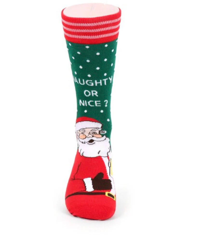 Men's Christmas Santa Clause Naughty or Nice| ToeHugger.com