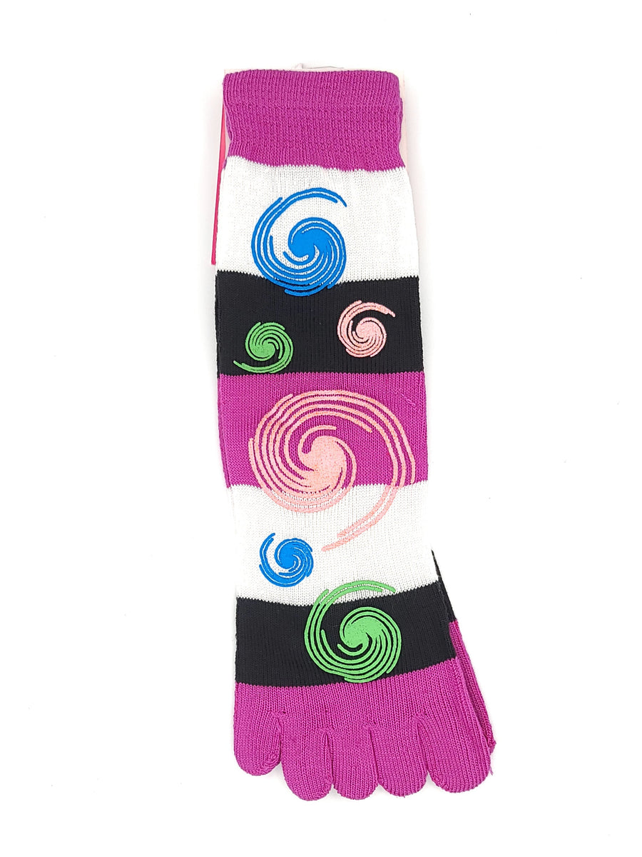 Artistic Purple Circles Toe Socks for Unique Style | ToeHugger ...