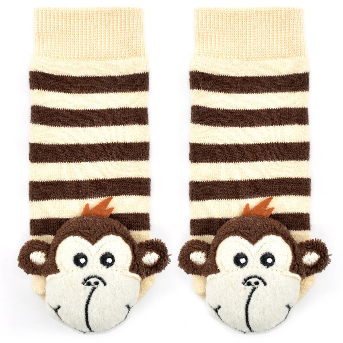 Monkey Boy Boogie Toes Rattle Socks for Babies| ToeHugger.com